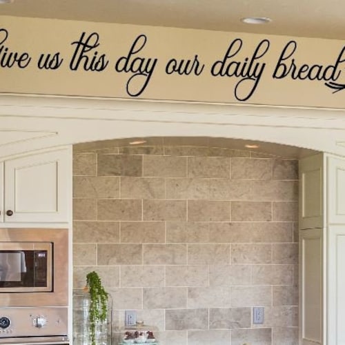 Give Us This Day Our Daily Bread Vinyl Wall Decal Christian - Etsy