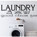 Laundry Good Clean Fun Wall Decal Vinyl Wall Lettering Laundry Room ...