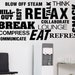 Break Room Vinyl Decal Creative Idea Relax Vinyl Wall Lettering Inspire ...