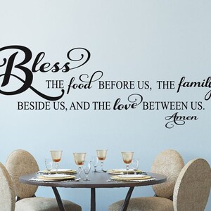 Bless This Food Kitchen Wall Decal, Dining Room Decor H-169 - Etsy