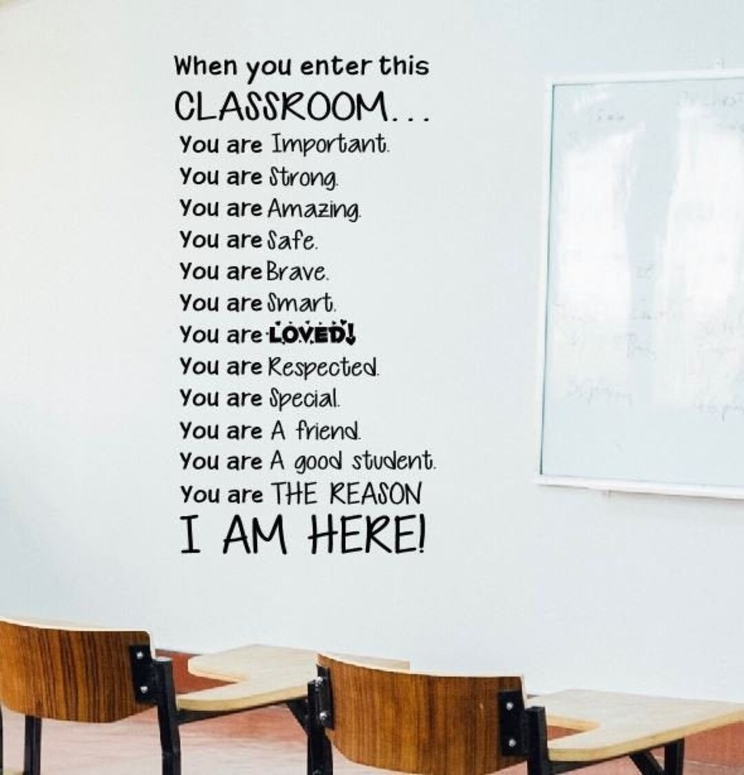 When You Enter This Classroom Wall Quote Teacher Words for - Etsy