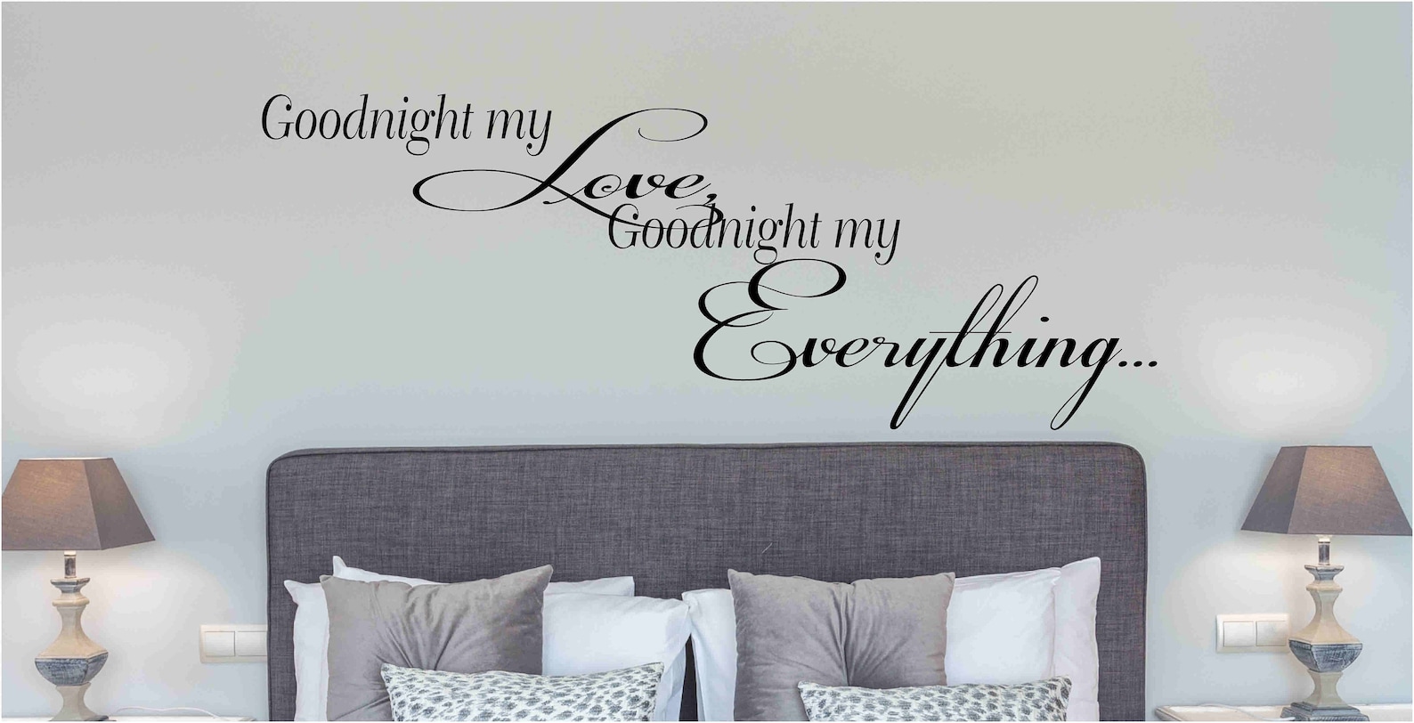 Master Bedroom Decal Goodnight My Love Goodnight My Everything Wall ...