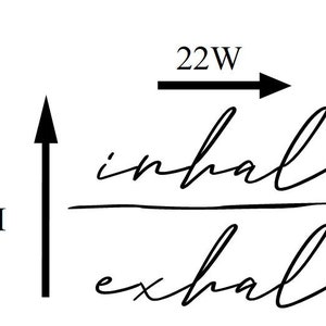 Inhale Exhale Decal Spa Relaxation Letters for Walls Word Yoga Vinyl ...