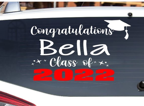Congratulations Grad Decal Graduation Vinyl Decal Car - Etsy