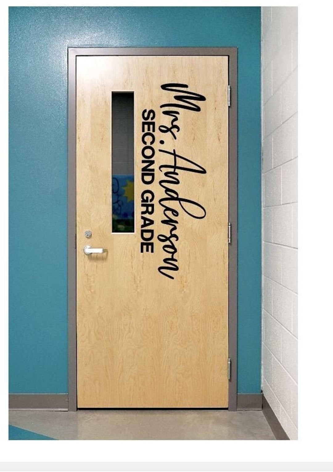 Teacher Name Decal Classroom Door Personalized School Name Nurse Name ...