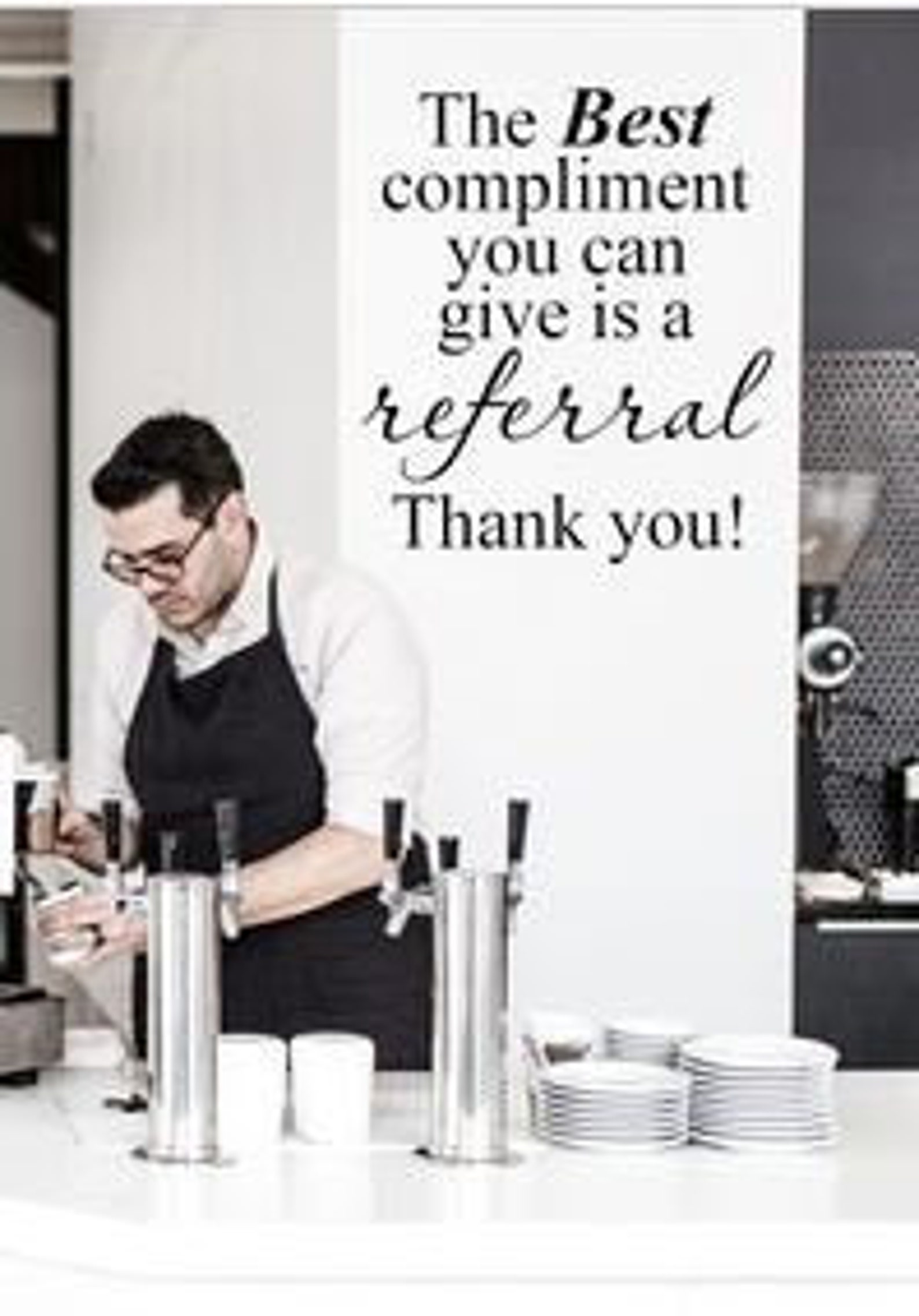 Office Decal the BEST Compliment You Can Give is a Referral | Etsy