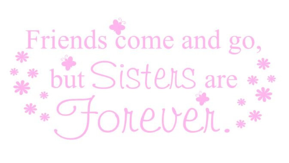 Sisters Forever Wall Decal, Vinyl Lettering - Etsy
