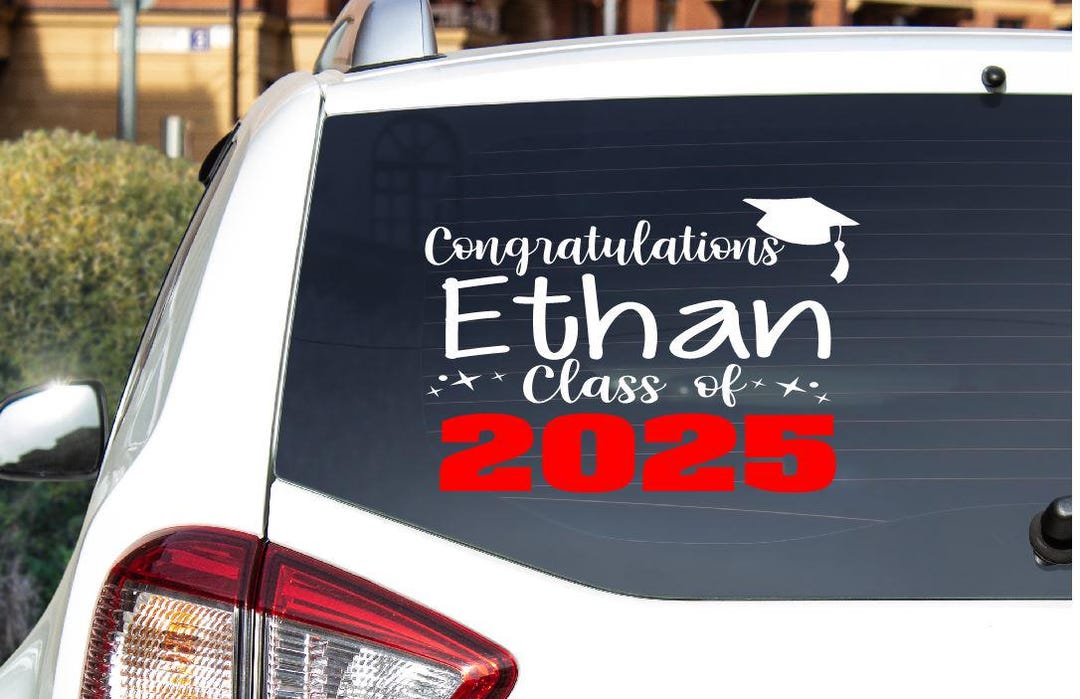Congratulations Grad Decal Graduation Vinyl Decal Car Congratulations ...