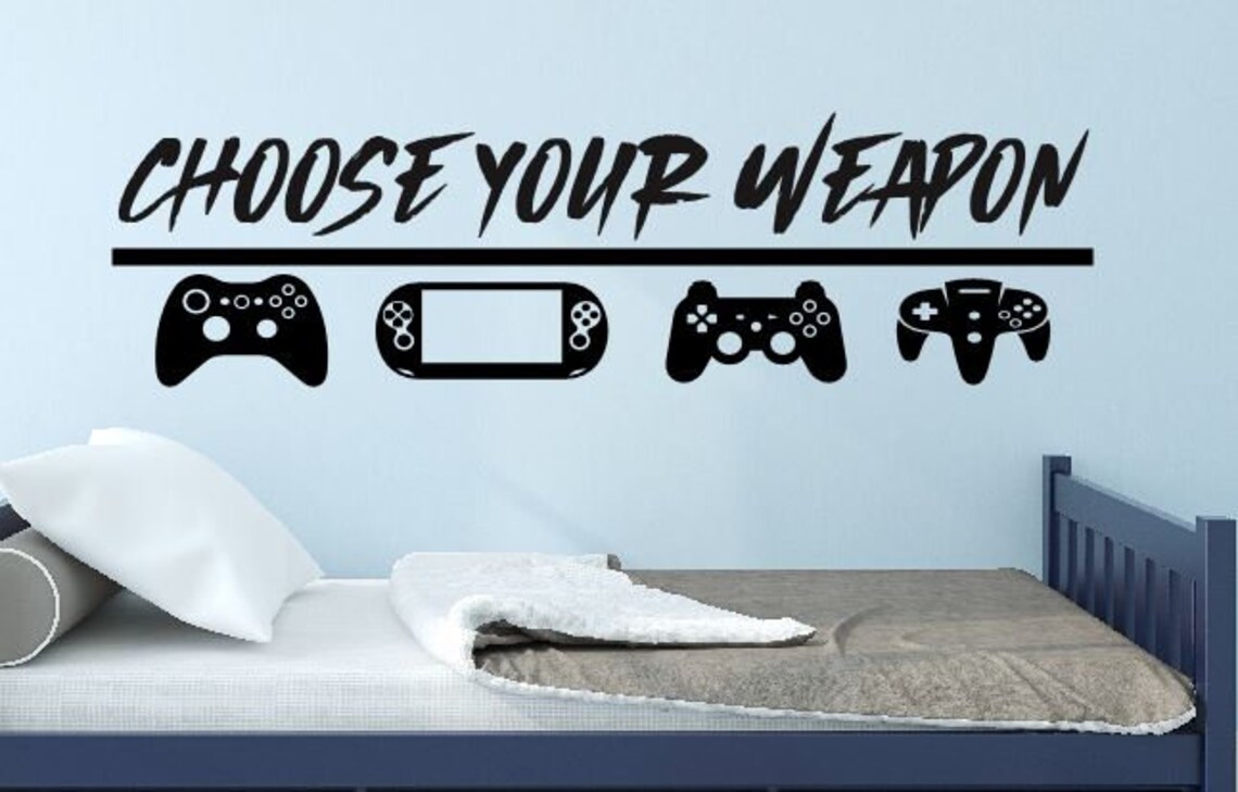 Choose Your Weapon Video Game Decal Gammer Wall Decal Vinyl | Etsy