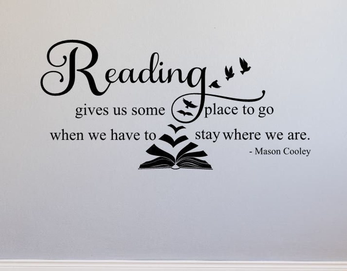 Reading Decal Reading Give Us Some Place to Go Vinyl Wall - Etsy