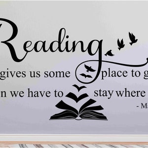 Reading Decal Reading Give Us Some Place to Go Vinyl Wall Lettering ...