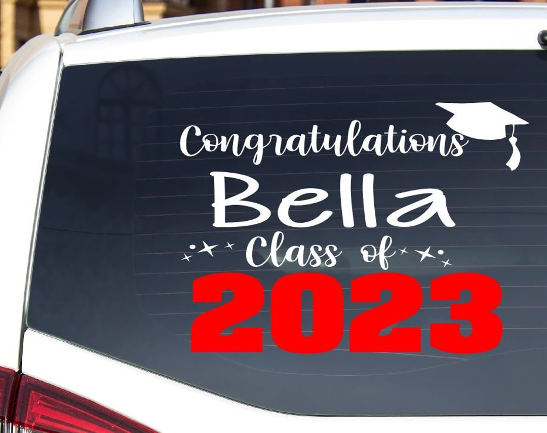 Congratulations Grad Decal Graduation Vinyl Decal Car Congratulations ...
