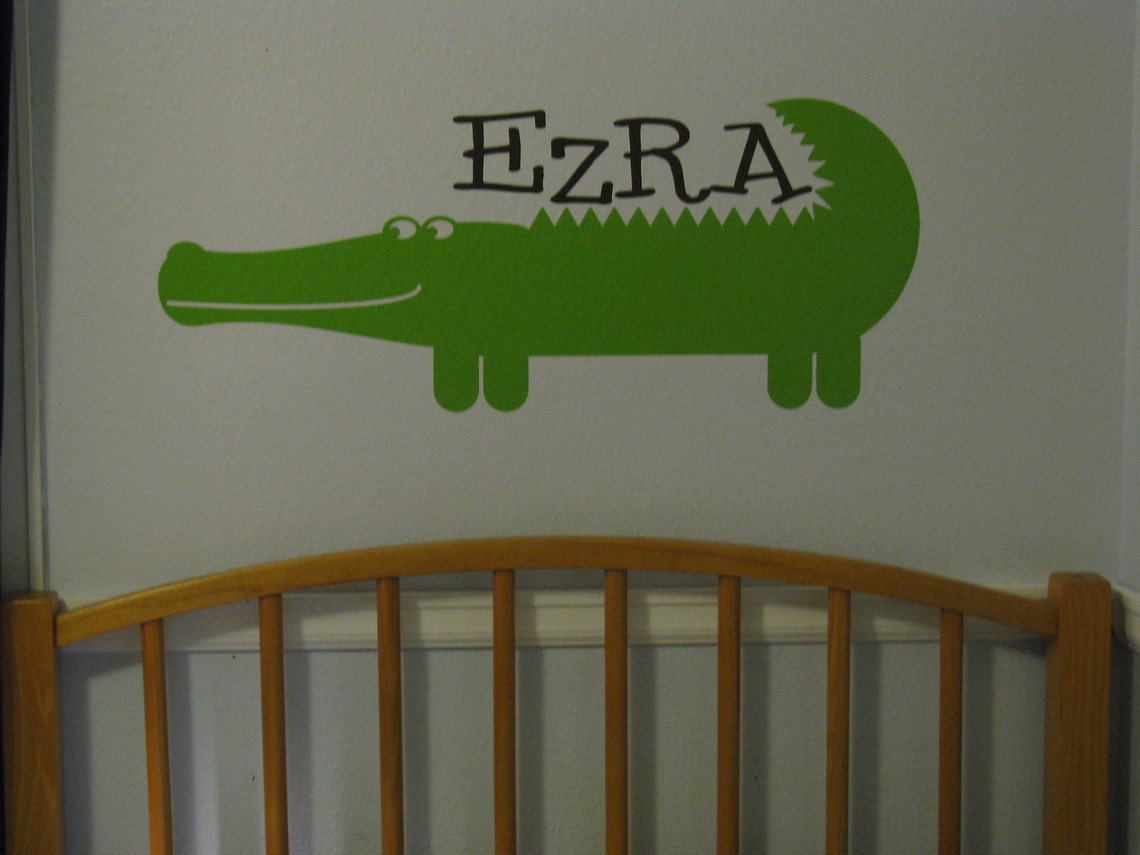 Personalized Alligator Wall Decal Baby Nursery Custom Name - Etsy