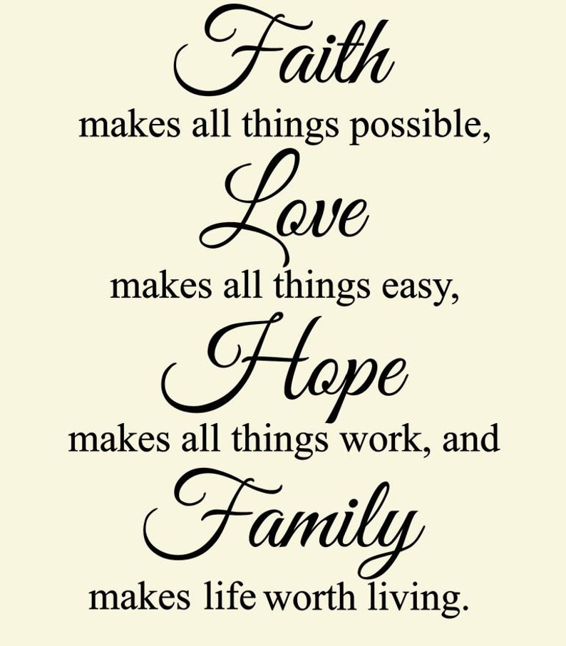 Scripture Decal Faith Makes All Things Possible Wall Decal | Etsy