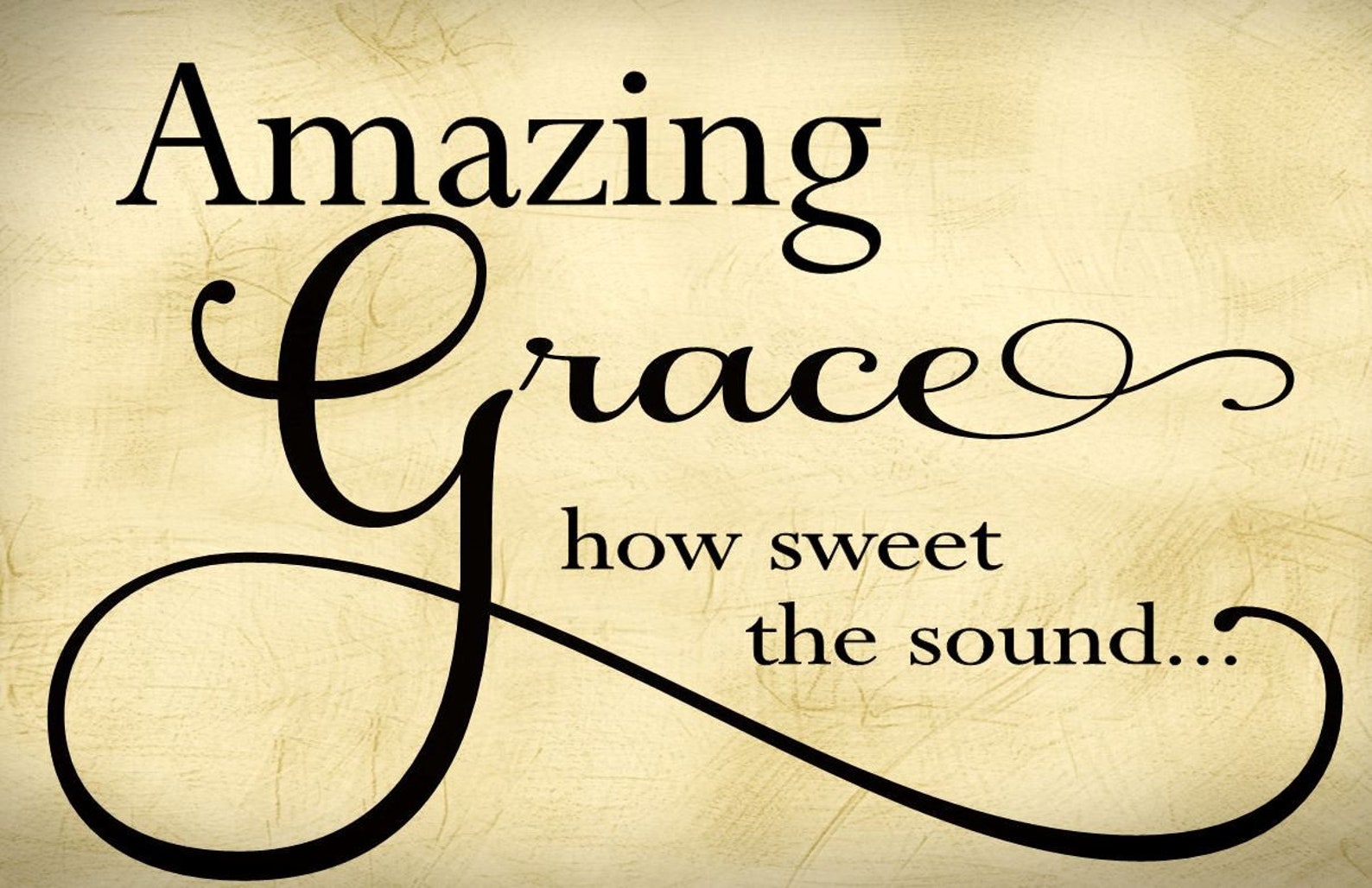 Amazing Grace How Sweet the Sound Vinyl Wall Lettering | Etsy