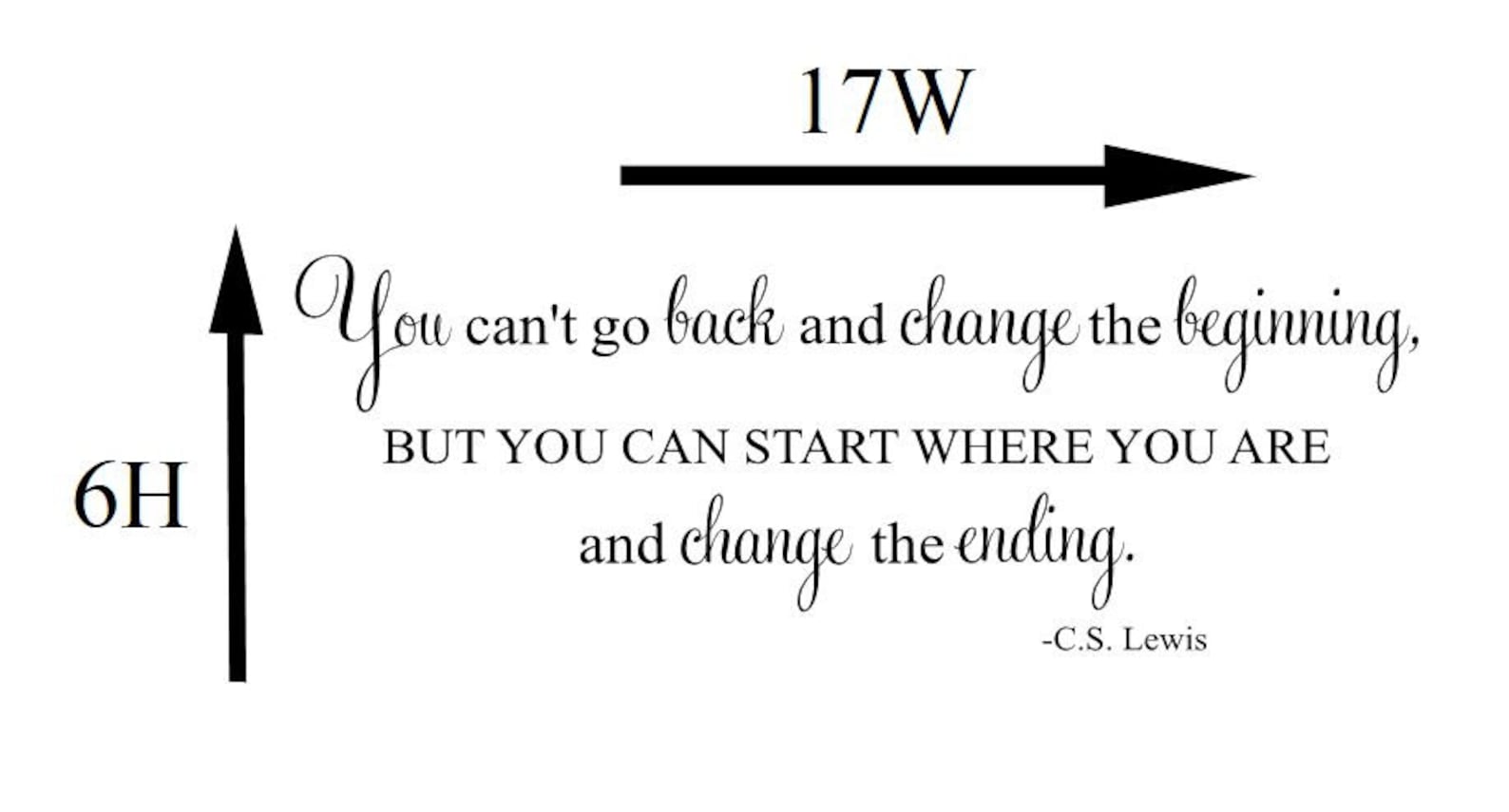 CS Lewis Inspirational Wall Quote Motivational Wall Decal - Etsy