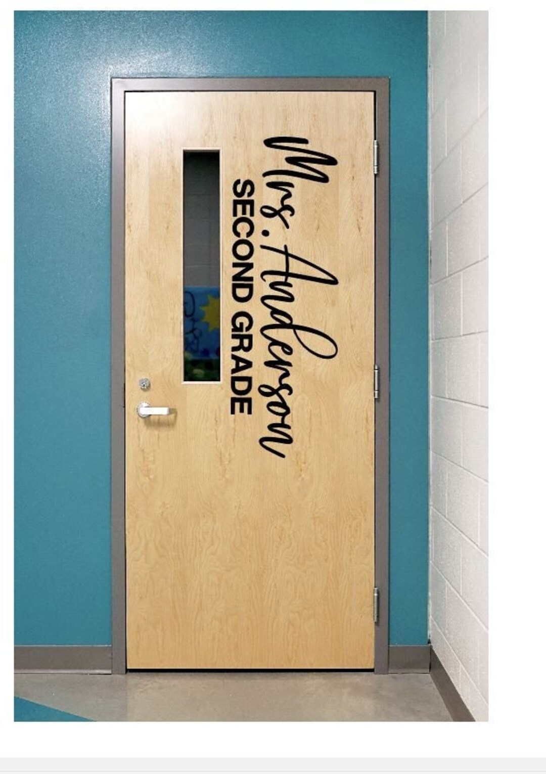 Teacher Name Decal Classroom Door Personalized School Name - Etsy