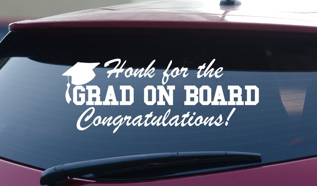 Graduation Vinyl Decal Congratulations Grad Decal Car Congratulations ...