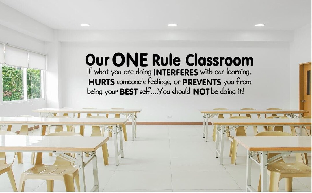 One Rule Classroom School Wall Decor Be Your Best Be Kind Stay - Etsy