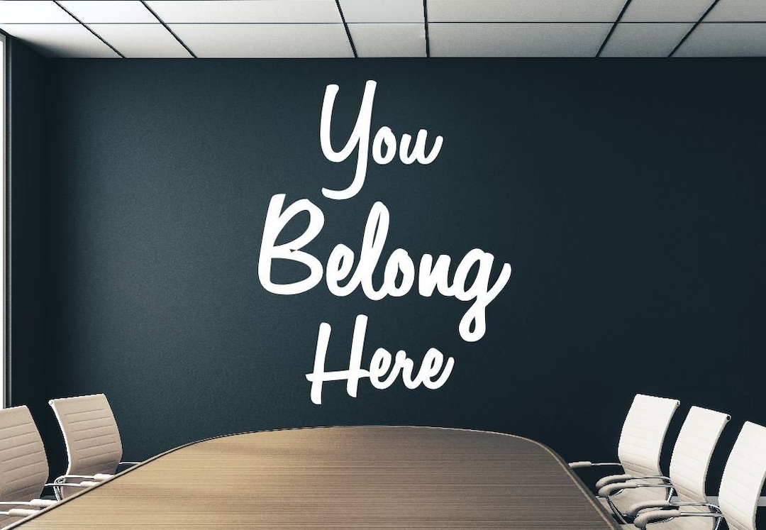 You Belong Here Vinyl Wall Decal School Church Classroom Teacher ...