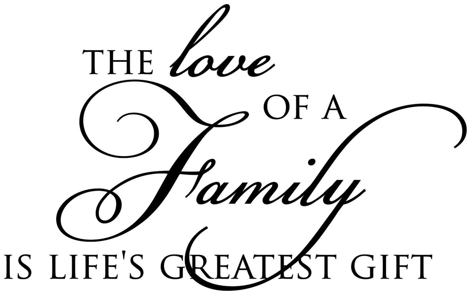 Family Decal the Love of a Family is Life's Greatest Gift Wall Decal ...