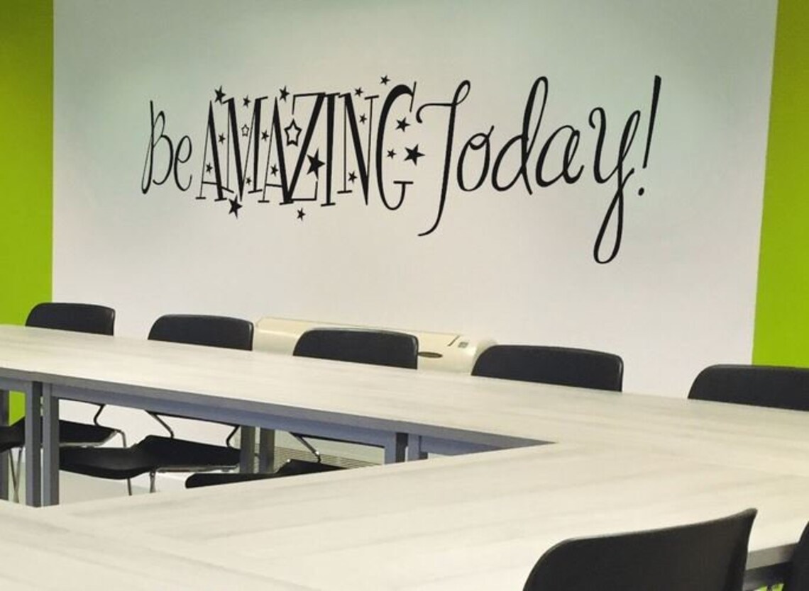 Be Amazing Today Classroom Wall Decal Motivational Lettering - Etsy