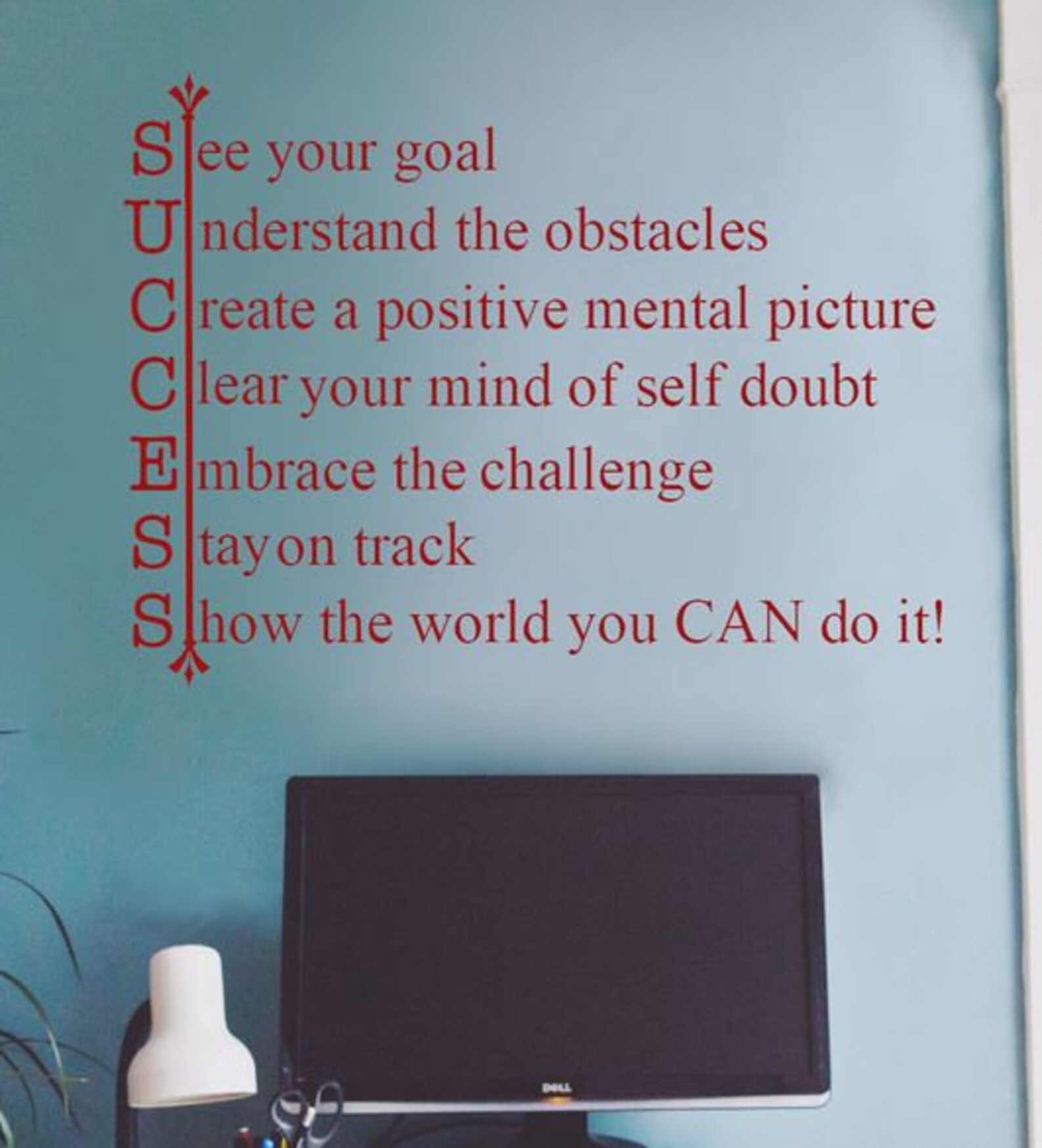 Motovation Success Lettering for Walls Motivational Wall Quote | Etsy