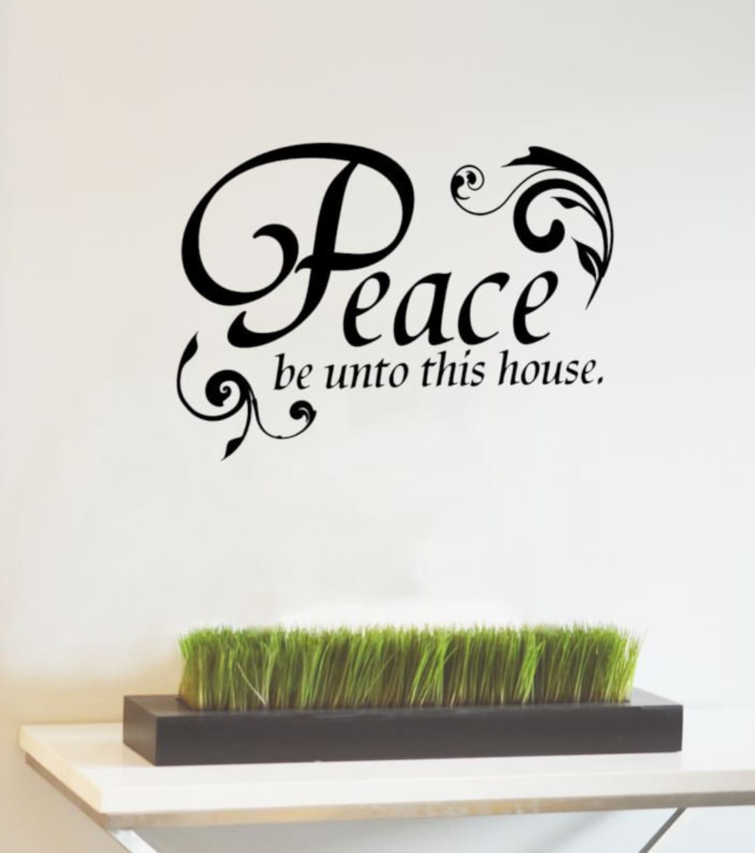 Peace Be Unto This House Entryway Wall Decal Vinyl Wall Lettering Home ...
