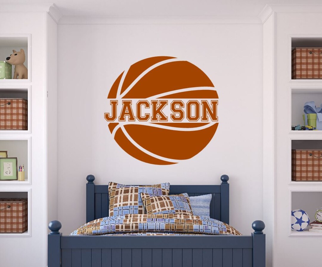 Personalized Basketball Name Custom Name Basketball Themed Bedroom Boys ...