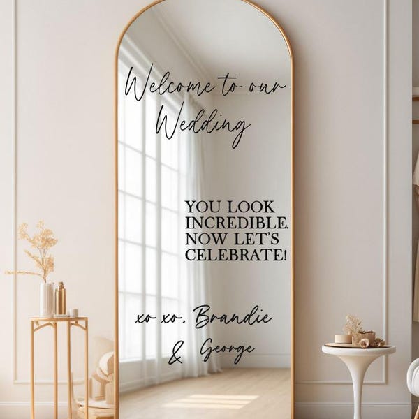 Wedding Welcome Mirror - Etsy