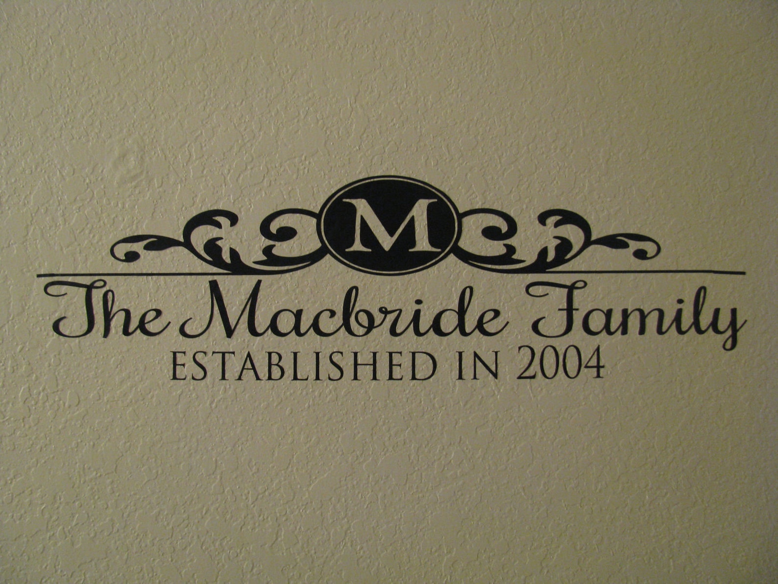 Personalized Family Name Monogram Custom Established Date Wall - Etsy