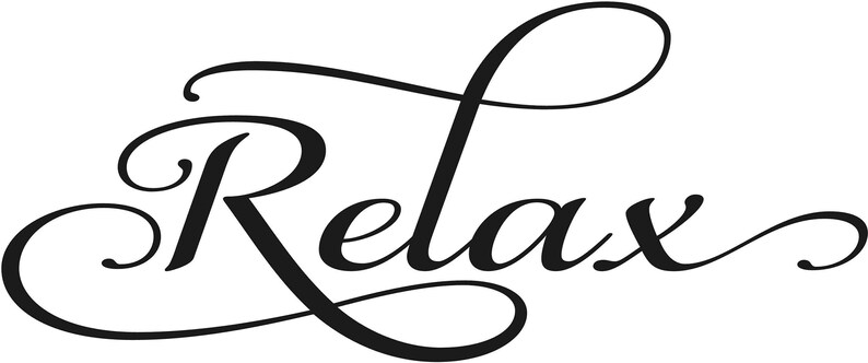 Relax Vinyl Wall Decal Spa Lettering Bathroom Sticker Beauty Salon ...