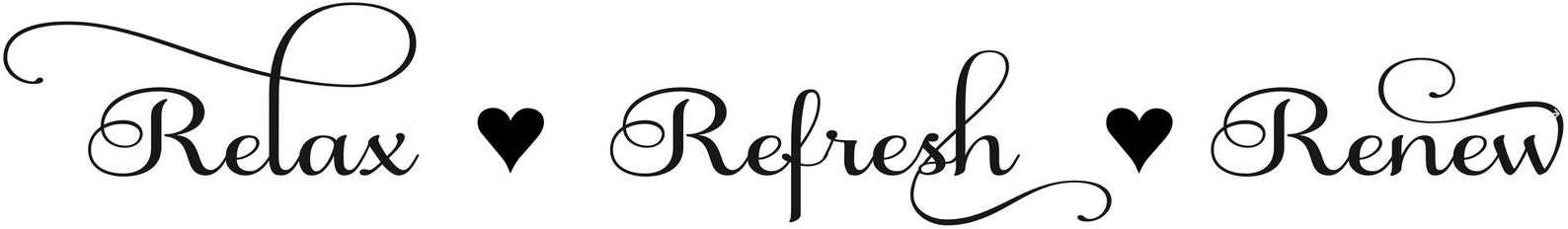 Relax Refresh Renew Bathroom Spa Relaxation Wall Decal Letters - Etsy