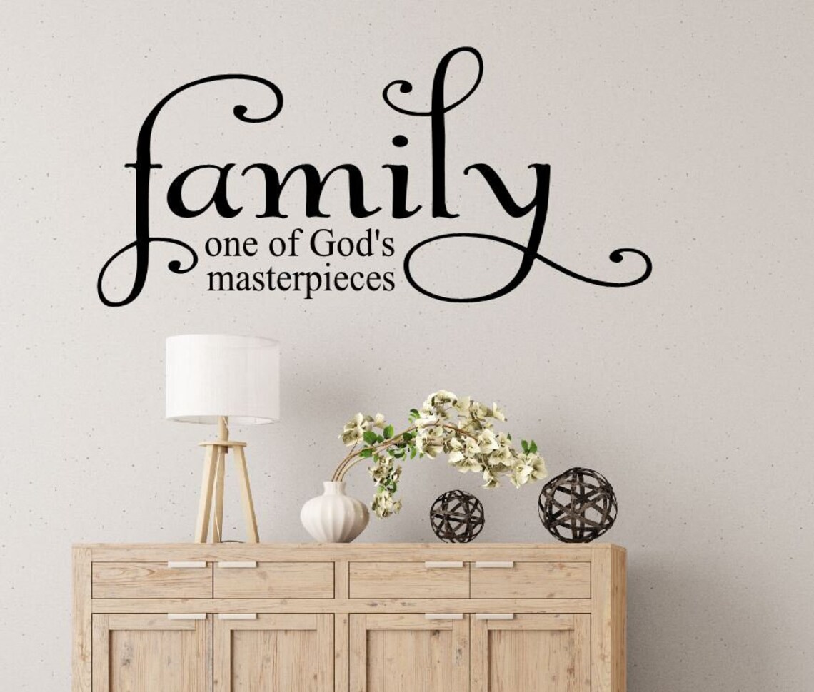 Family Decal Family One of God's Masterpieces Wall Decal | Etsy