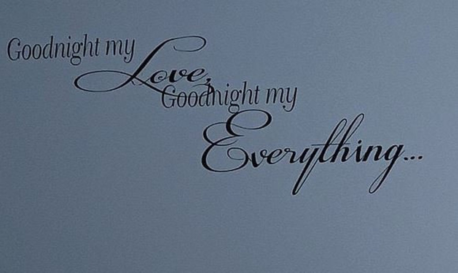 Master Bedroom Decal Goodnight My Love Goodnight My Everything - Etsy