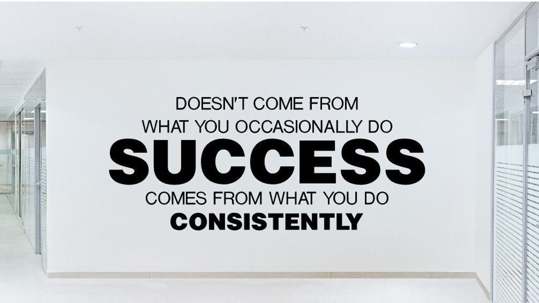 Success Office Wall Decal Vinyl Wall Quote Business Office Wall Art ...