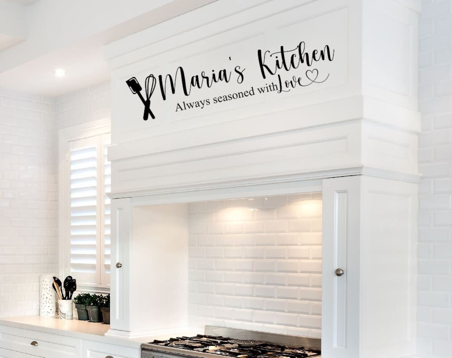 Personalized Kitchen Wall Decal Sticker Custom Name Wall Art - Etsy