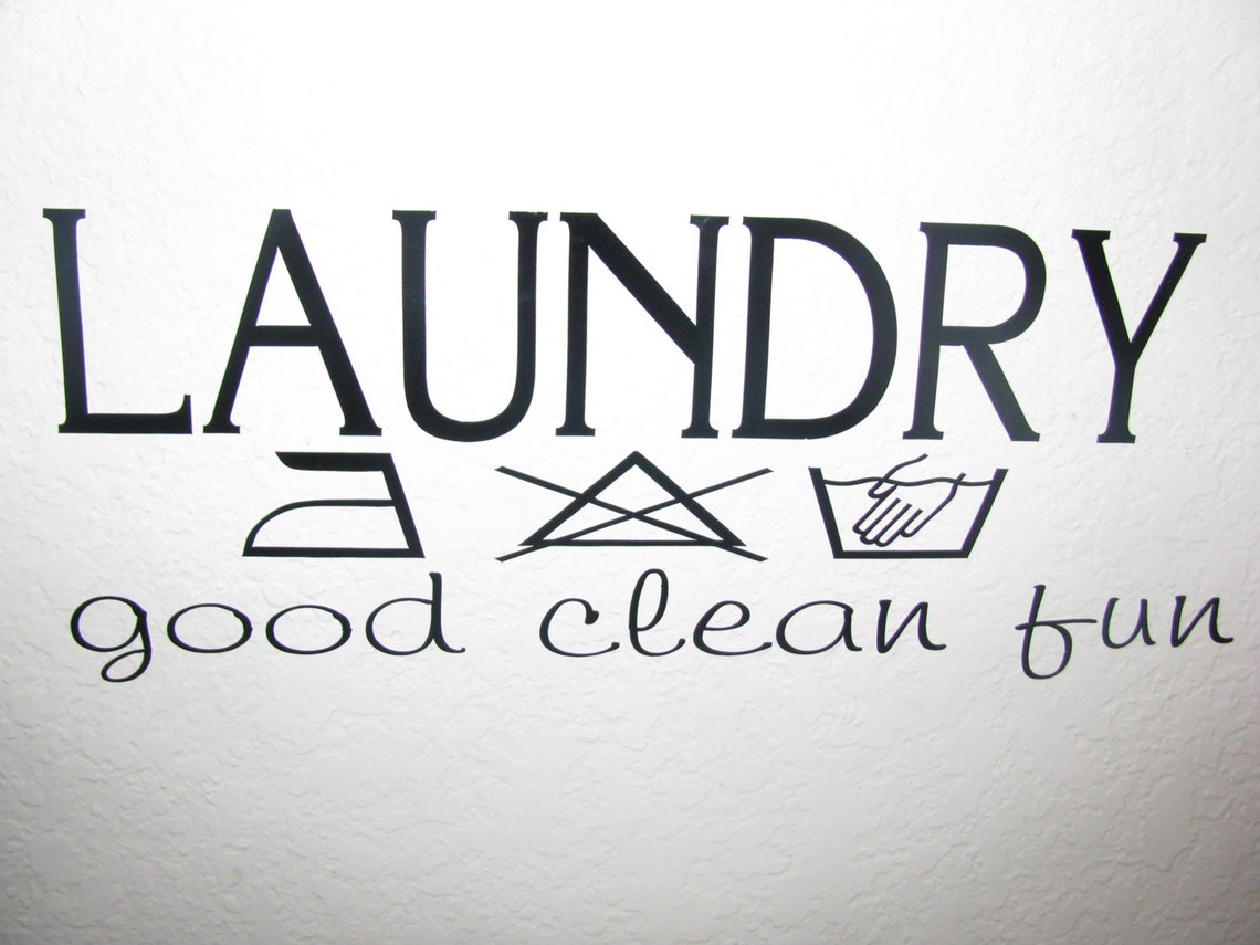 Laundry Good Clean Fun Wall Decal Vinyl Wall Lettering Laundry - Etsy