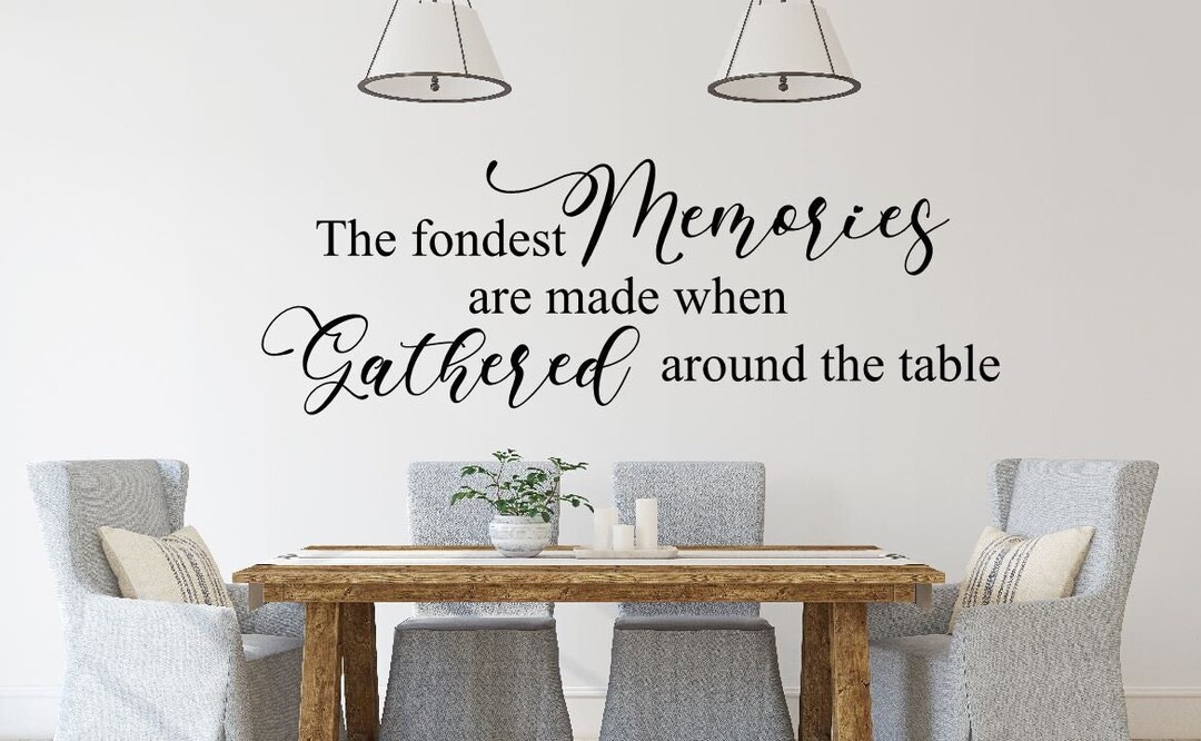 The Fondest Memories Kitchen Are Made When Gathered Wall Art Decor ...
