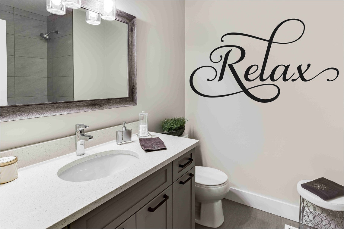 Relax Vinyl Wall Decal Spa Lettering Bathroom Sticker Beauty Salon ...