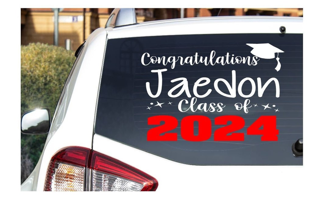 Congratulations Grad Decal Graduation Vinyl Decal Car Congratulations ...