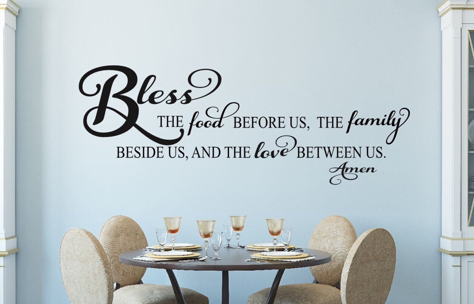 Bless This Food Kitchen Wall Decal, Dining Room Decor H-169 - Etsy