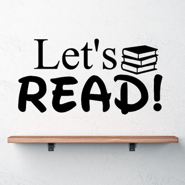 Lets Read Sign - Etsy