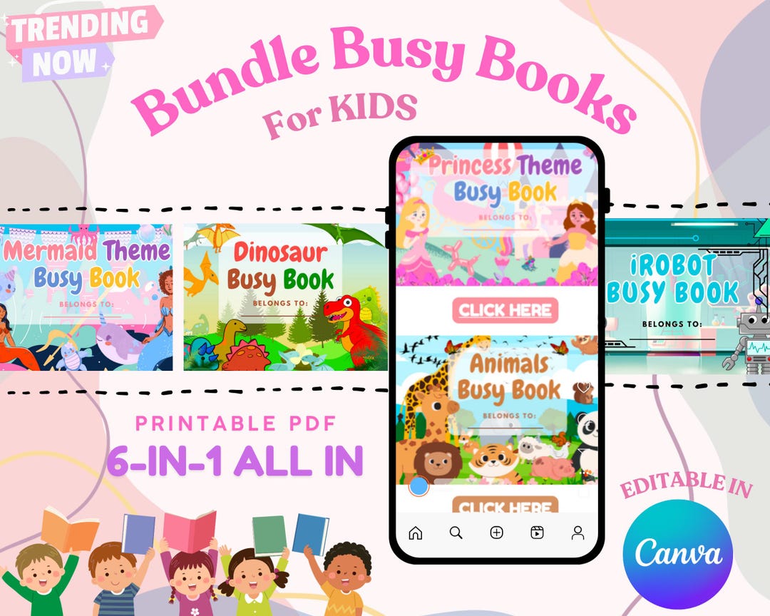 Bundle Busy Books for Kids | Instant Download | Editable in Canva ...