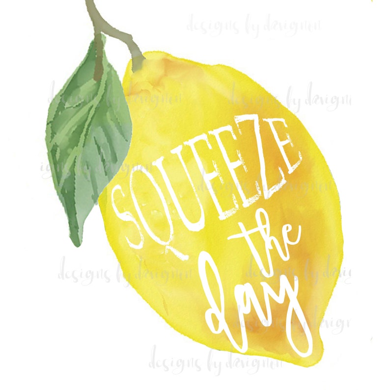 Digital File Squeeze the Day Printable Lemon Printable - Etsy
