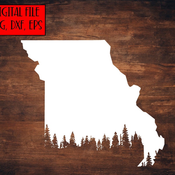 Missouri Silhouette - Etsy