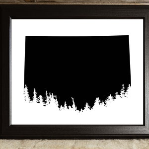 Digital File Colorado State Silhouette With Tree Line | Etsy