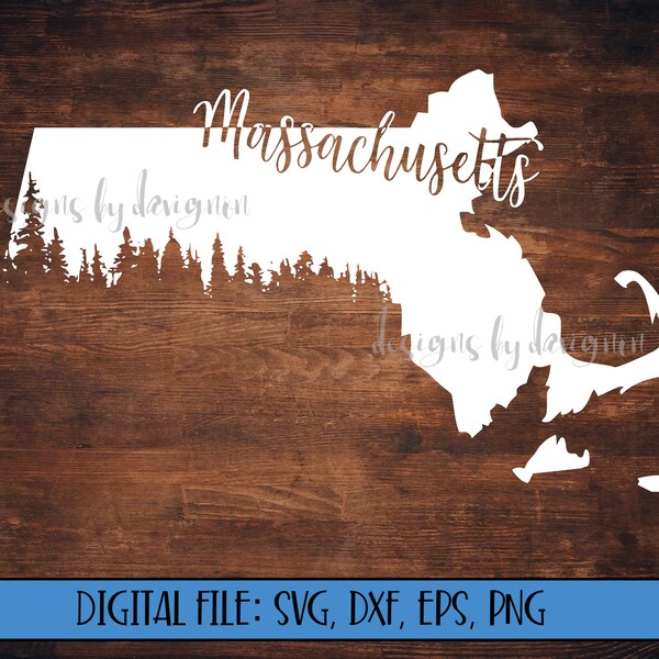 Massachusetts Clipart - Etsy
