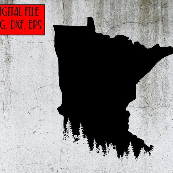 Mn State Silhouette - Etsy