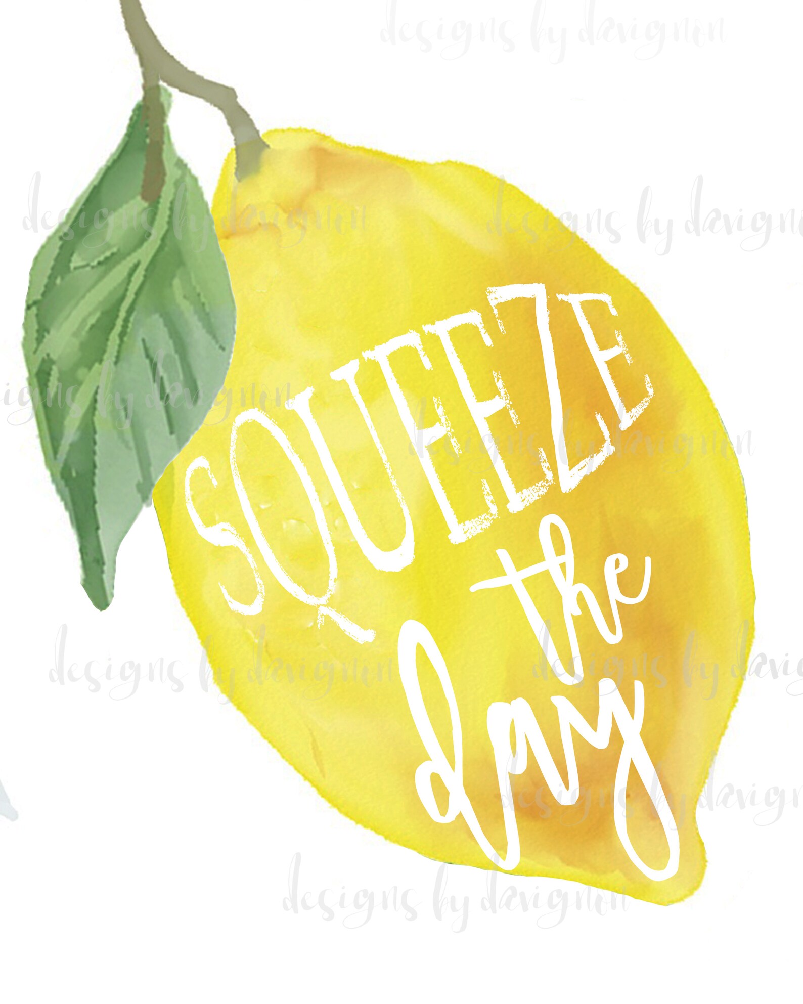 Digital File Squeeze The Day Printable Lemon Printable | Etsy